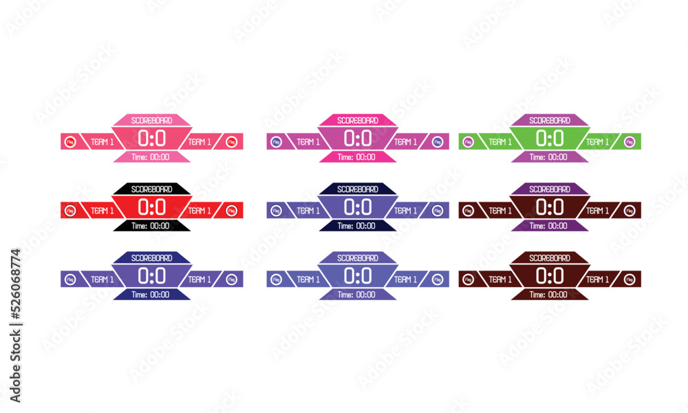football scoreboard and global stats broadcast graphic soccer template ...
