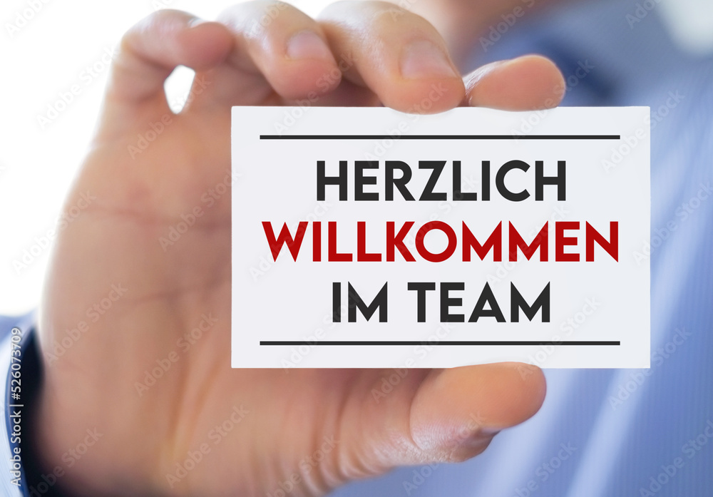 Herzlich Willkommen im Team Stock Photo | Adobe Stock