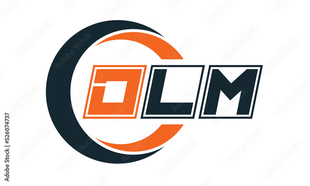 DLM three-letter circle logo design. custom font logo vector template ...