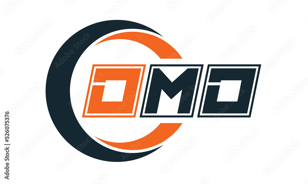 DMD three-letter circle logo design. custom font logo vector template ...