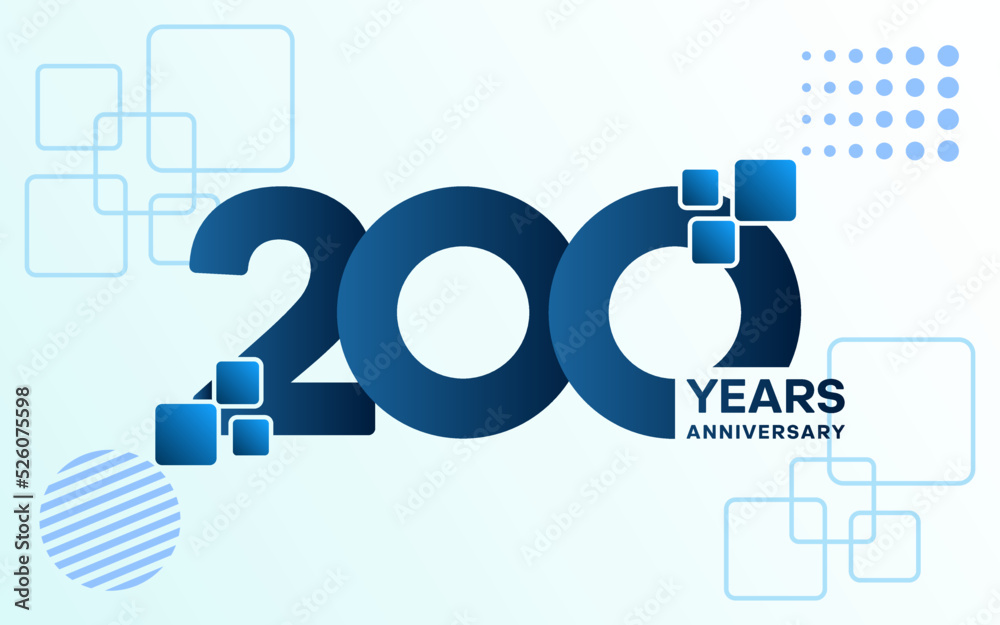 200 Year Anniversary celebration logotype. Anniversary celebration ...