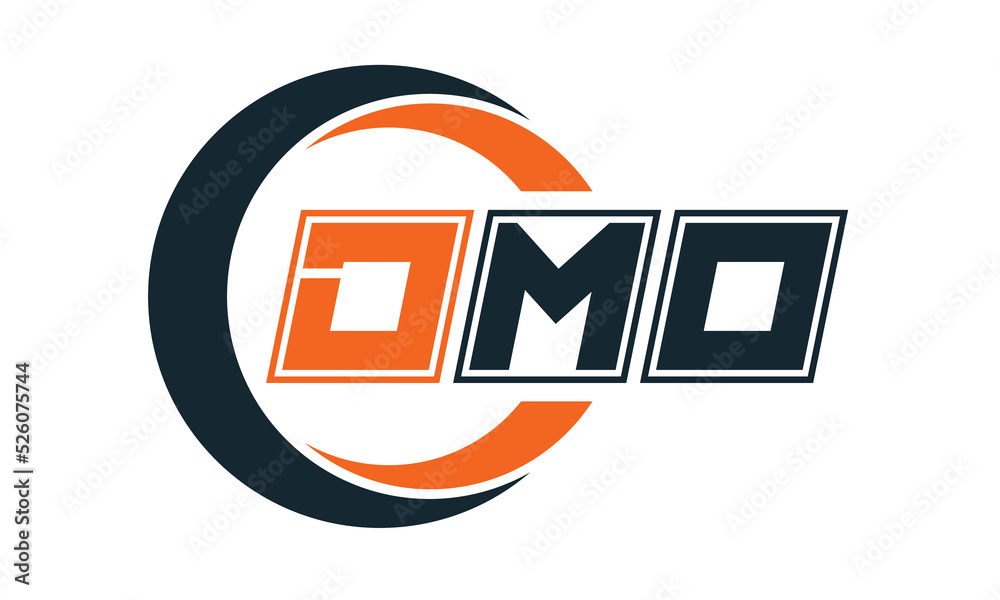 DMO three-letter circle logo design. custom font logo vector template ...