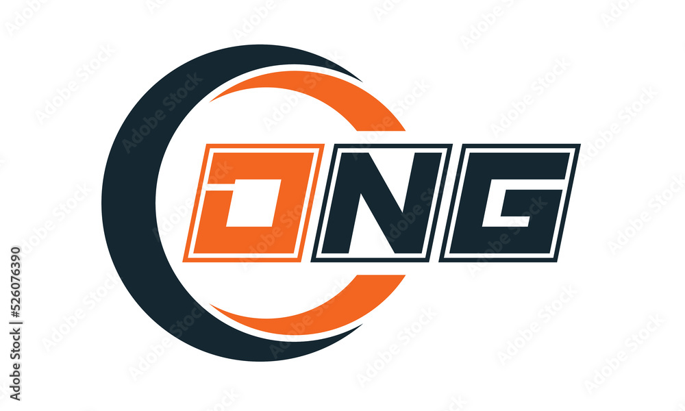 DNG three-letter circle logo design. custom font logo vector template ...