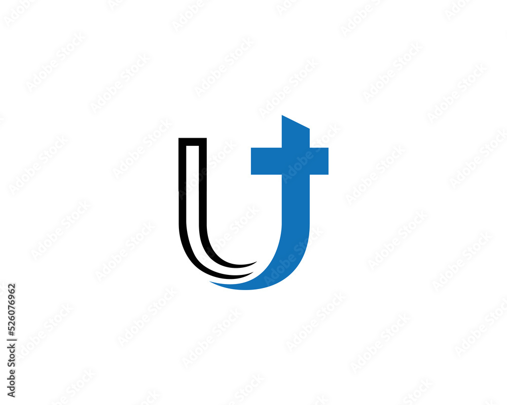 UT Letter Logo Design Modern Alphabet Font Vector Template. Stock ...