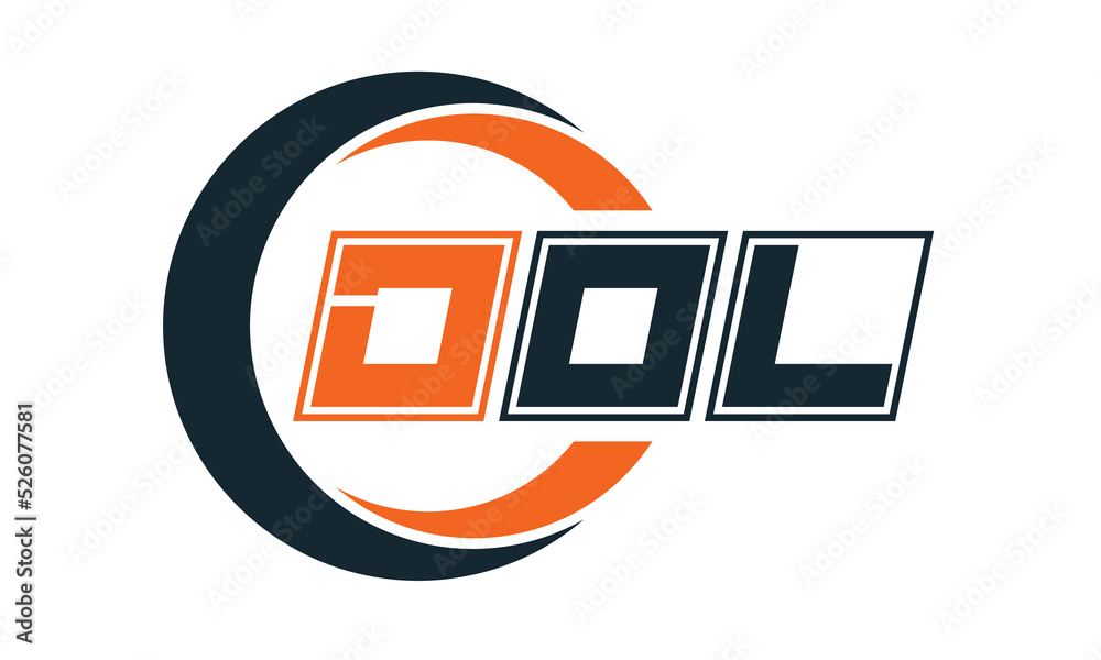 DOL three-letter circle logo design. custom font logo vector template ...
