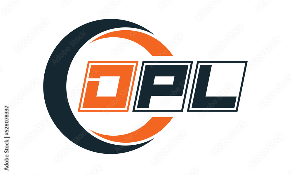 DPL three-letter circle logo design. custom font logo vector template ...