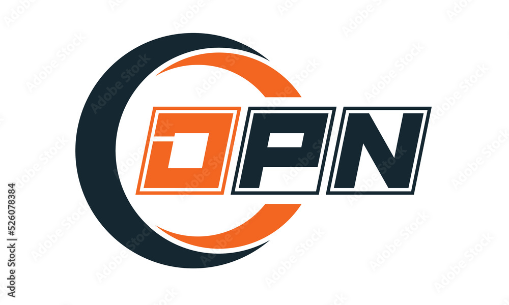 DPN three-letter circle logo design. custom font logo vector template ...