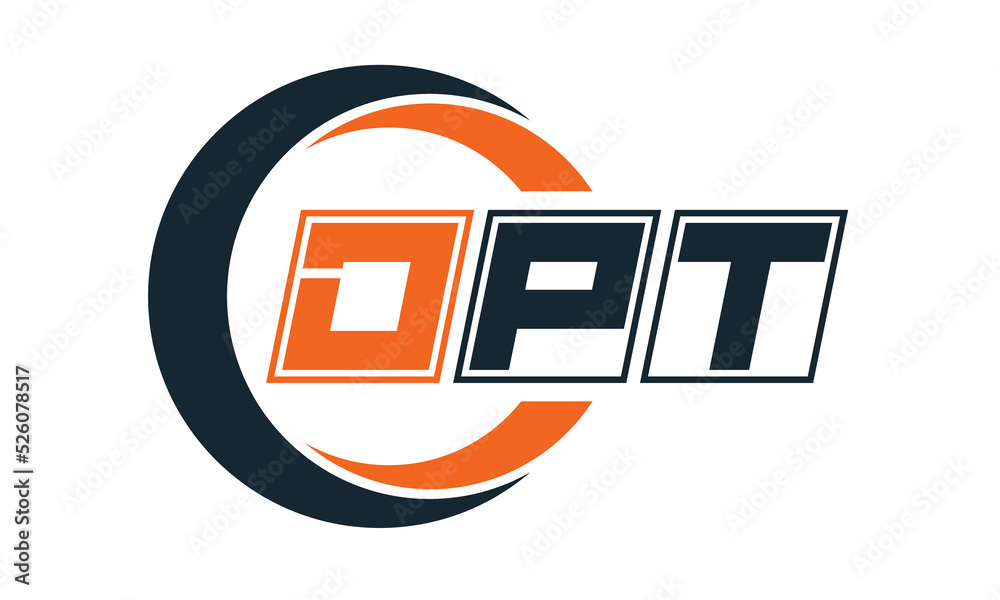 DPT three-letter circle logo design. custom font logo vector template ...