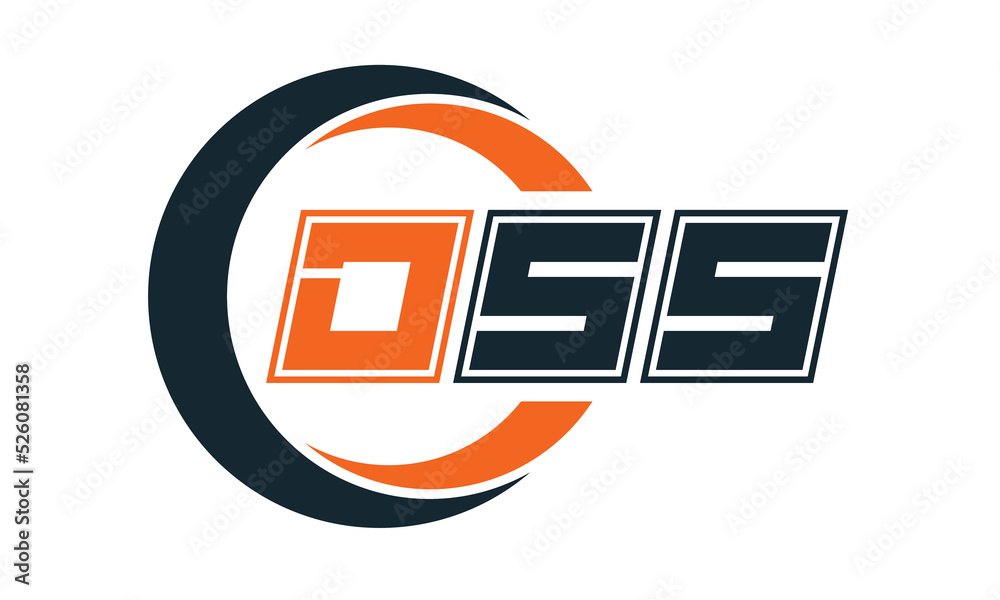 DSS three-letter circle logo design. custom font logo vector template ...