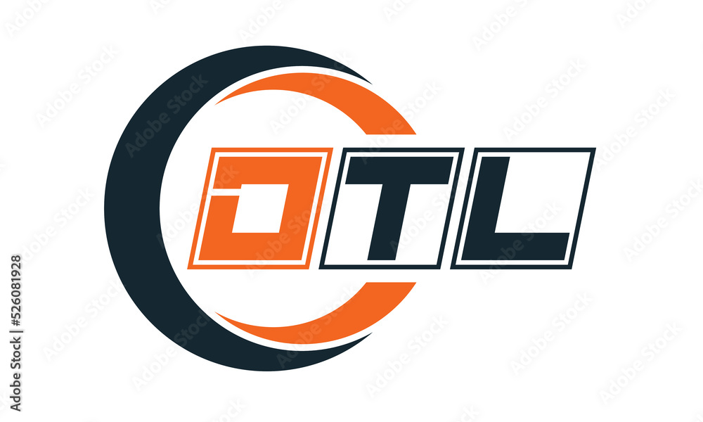 DTL three-letter circle logo design. custom font logo vector template ...