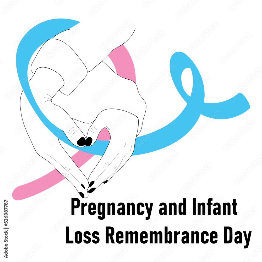 National Pregnancy & Infant Loss Remembrance Day. Vector cartoon ...