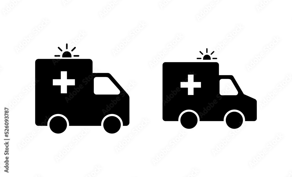 Ambulance icon vector. ambulance truck sign and symbol. ambulance car ...