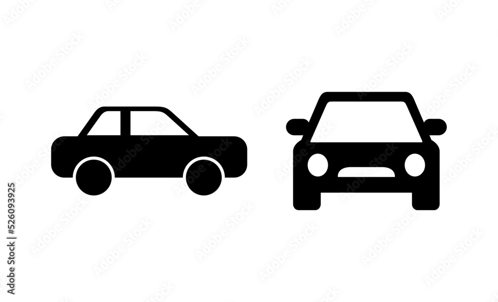 Car icon vector. car sign and symbol. small sedan Stock Vector | Adobe ...