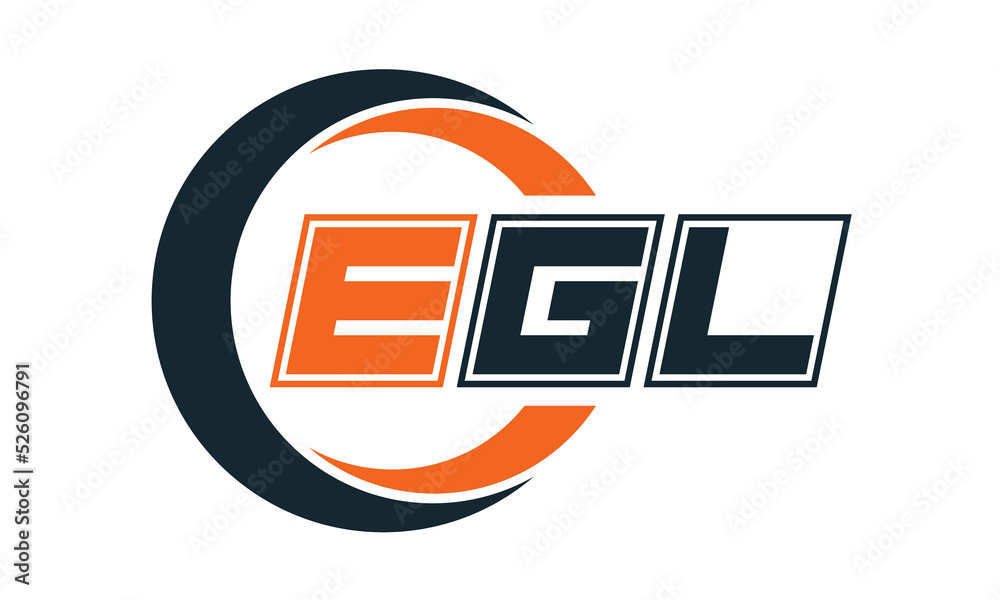 EGL three-letter circle logo design. custom font logo vector template ...