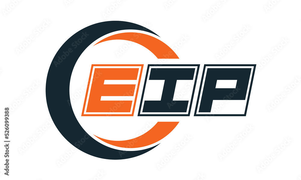EIP three-letter circle logo design. custom font logo vector template ...