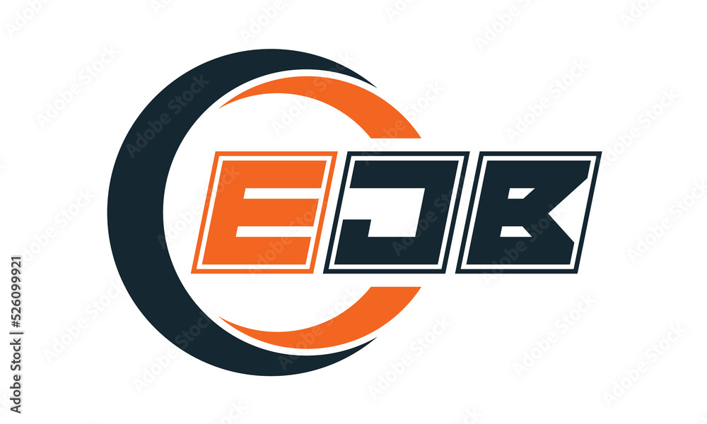EJB three-letter circle logo design. custom font logo vector template | abstract logo | word ...