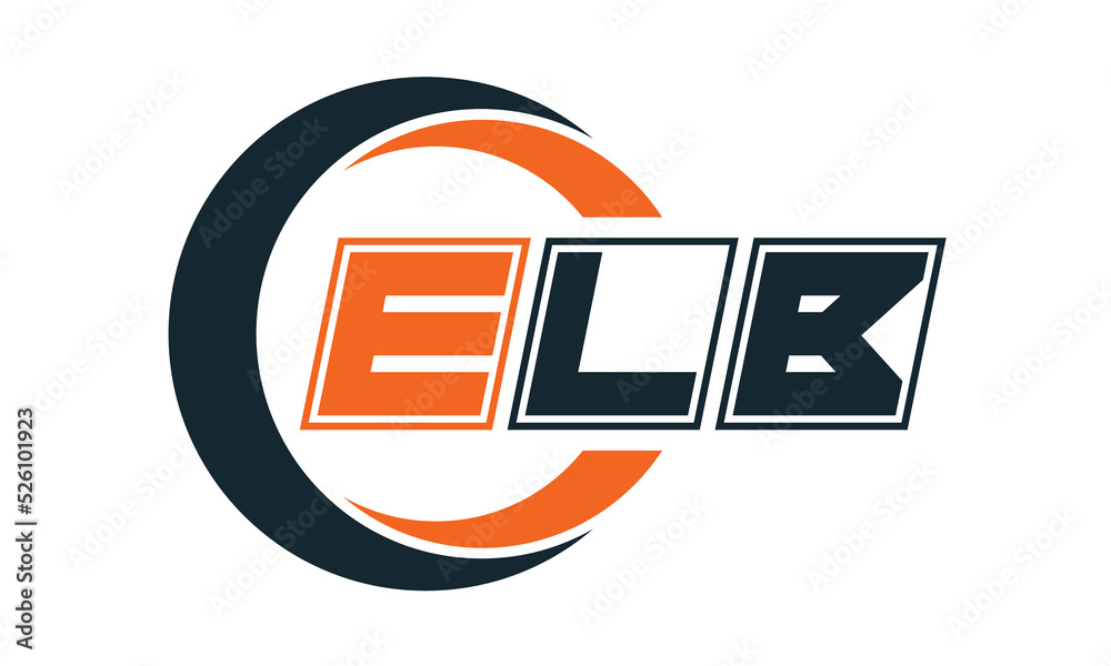 ELB three-letter circle logo design. custom font logo vector template ...
