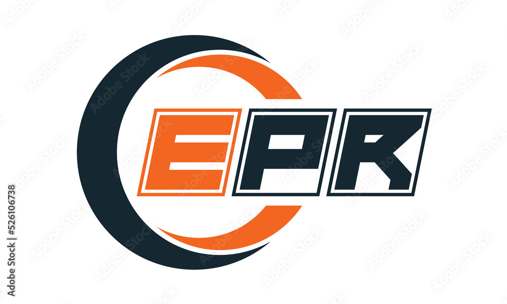 EPR three-letter circle logo design. custom font logo vector template ...
