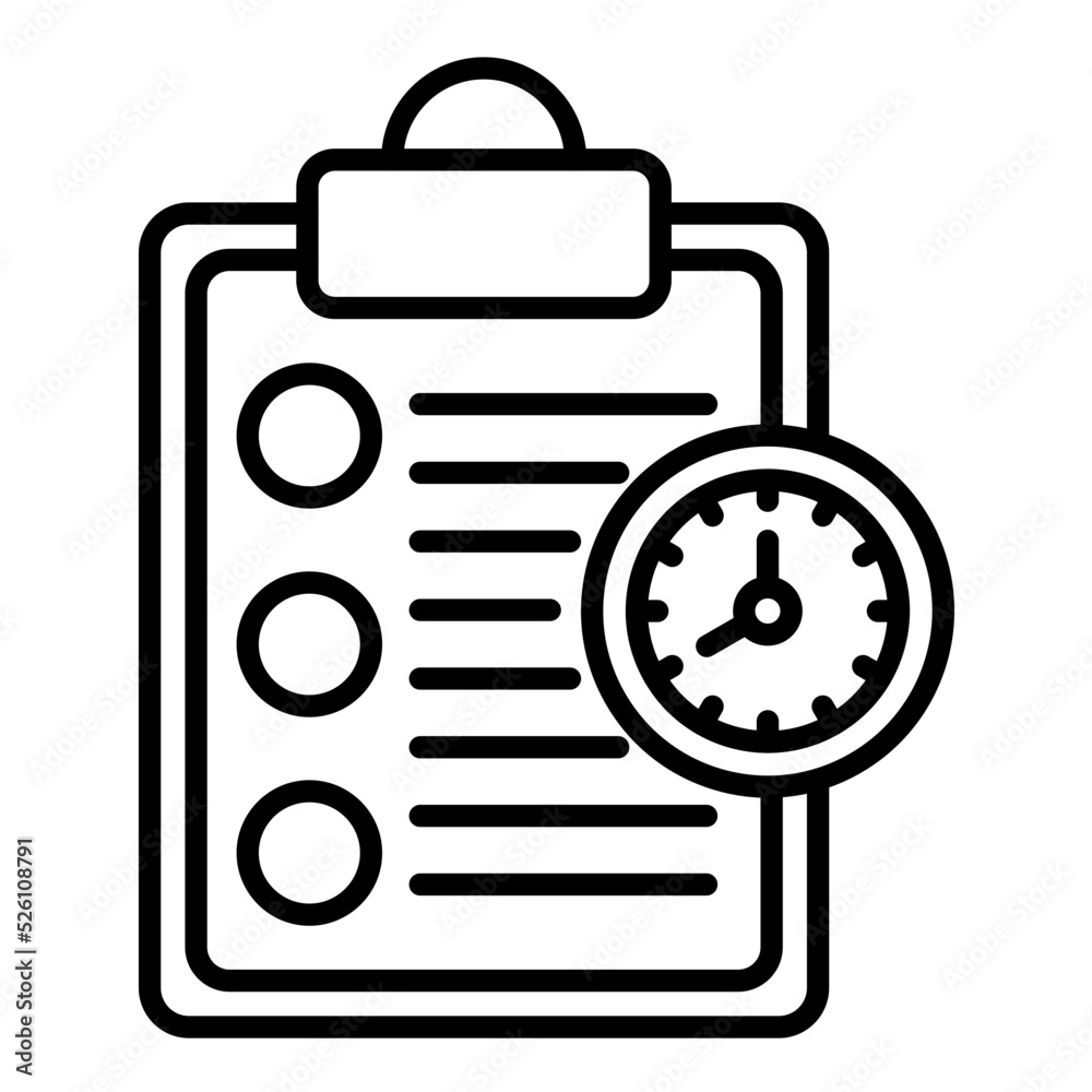 Plans Line Icon Stock Vector | Adobe Stock