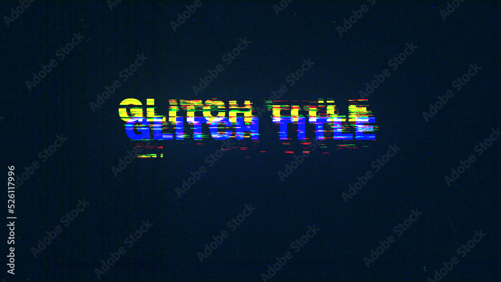 Noise Glitch Title Stock Template | Adobe Stock