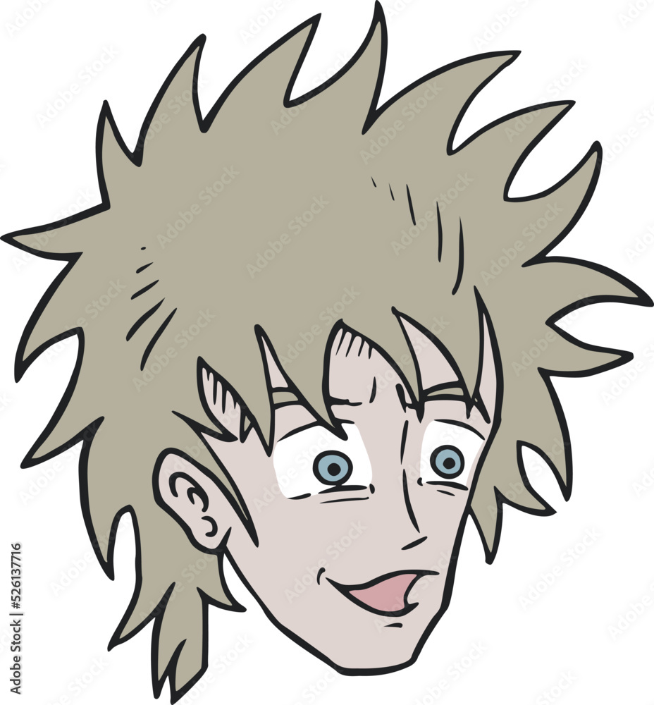 Cartoon man head draw Stock Vector | Adobe Stock