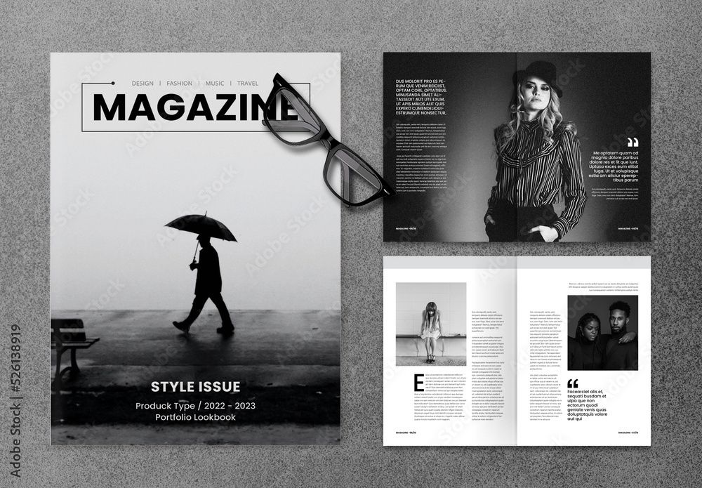 Magazine Layout Stock Template | Adobe Stock