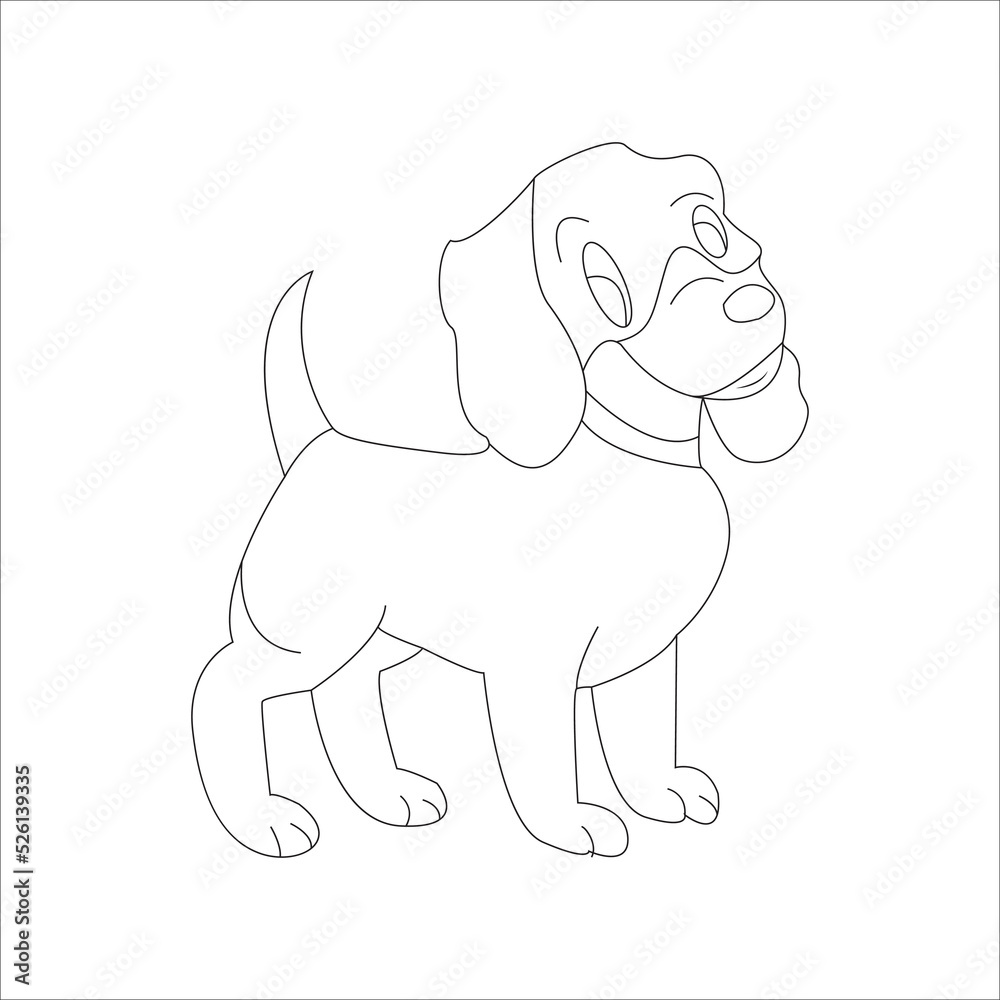 dog coloring page and animal outline design for those who love puppy ...