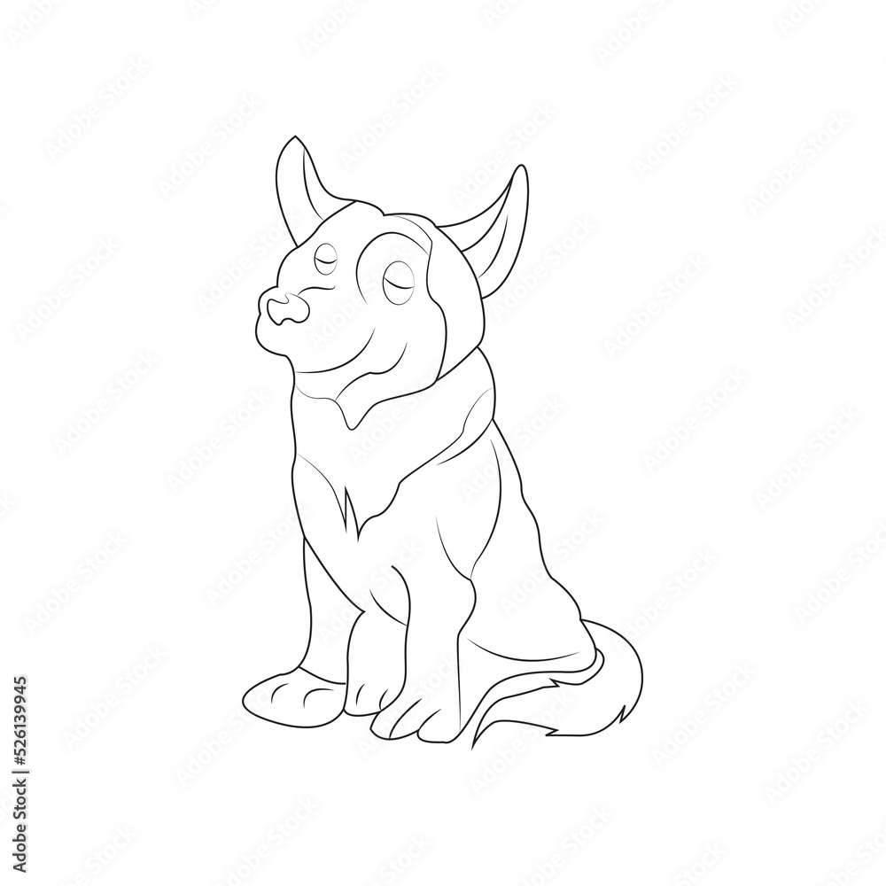 dog coloring page and animal outline design for those who love puppy ...