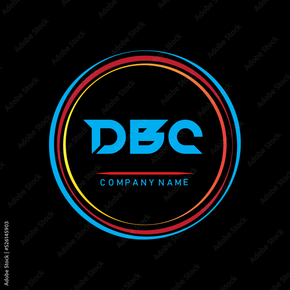 DBC letter Logo Design. DBC T-shirt Logo Design. DBC Letter monogram logo with creative ...