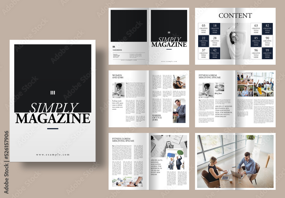 Simply Magazine Stock Template | Adobe Stock
