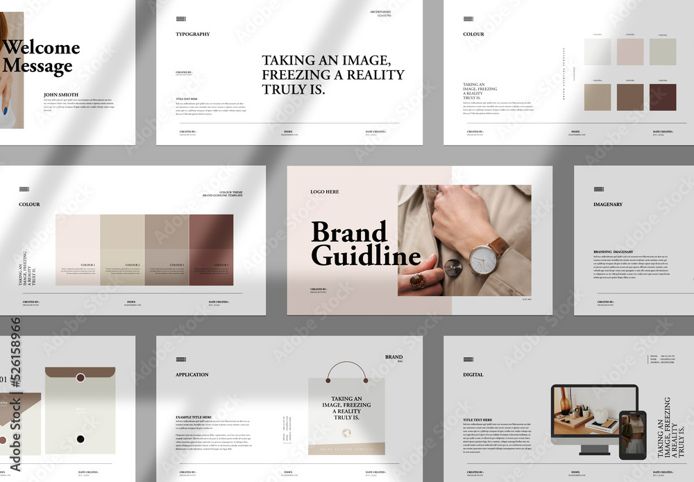 Brand Guidline Layout Stock Template | Adobe Stock