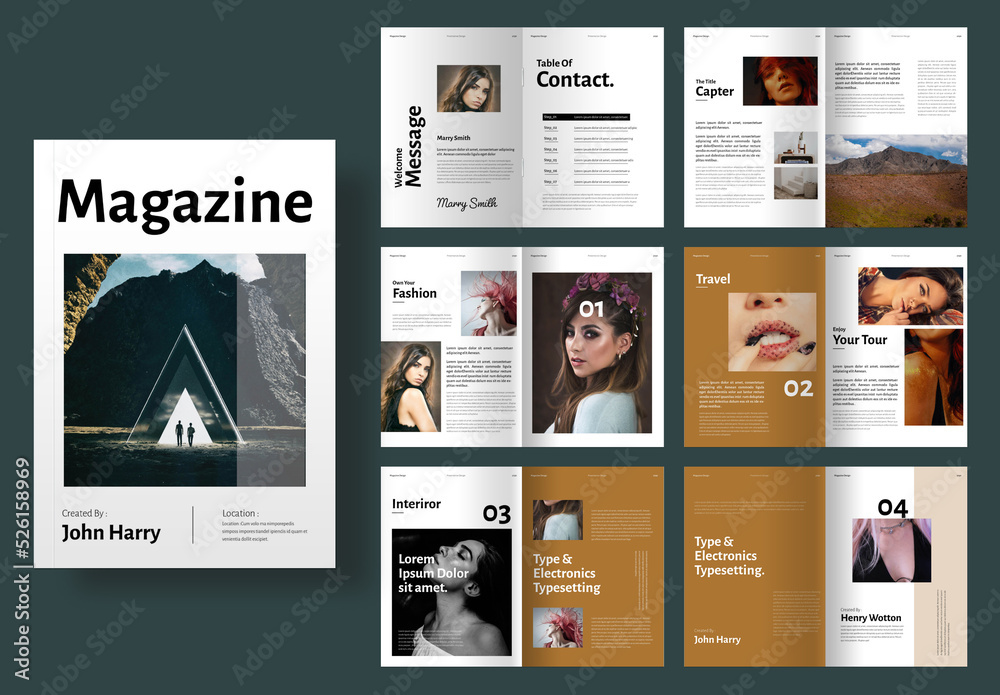 Lookbook Layout Stock Template | Adobe Stock