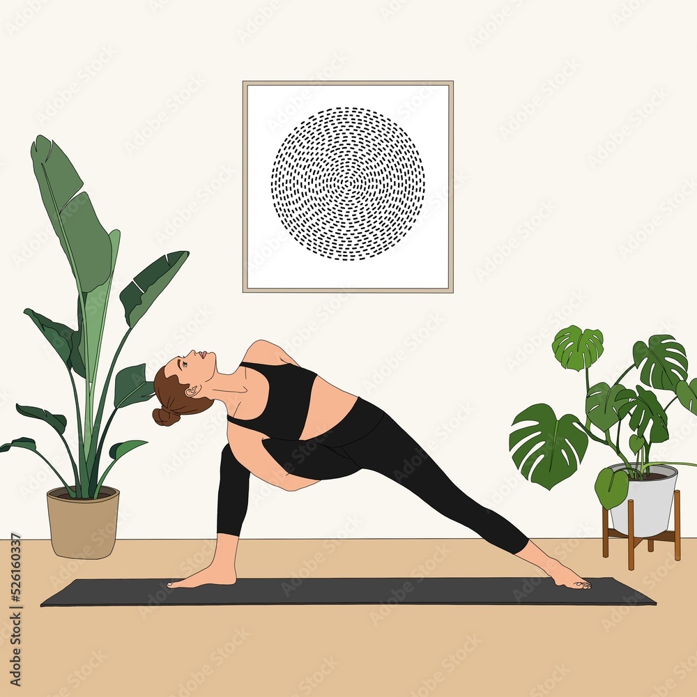 Bound Extended Side Angle / Baddha Utthita Parsvakonasana. Flexible ...