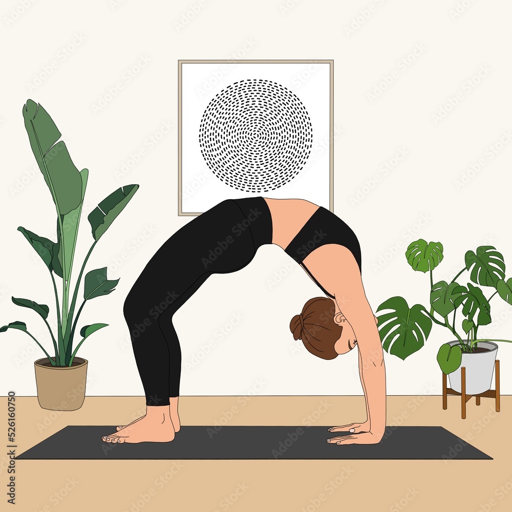 Wheel Pose Urdhva Dhanurasana Or Chakrasana Upward Facing Dog