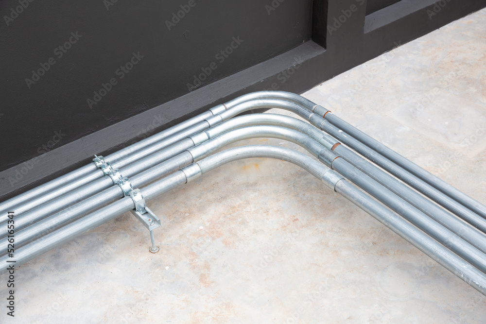 Installation of pipes, wires, electrical work in the building ...