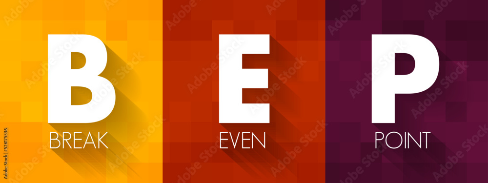 BEP - Break Even Point is the point at which total cost and total ...