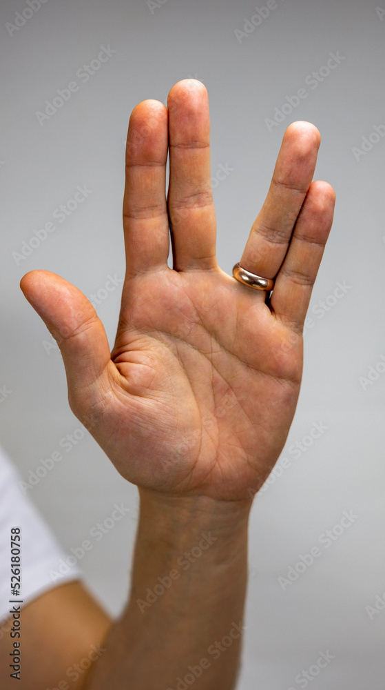 Live long and prosper sign from iconic American Star Trek movie. Stock ...