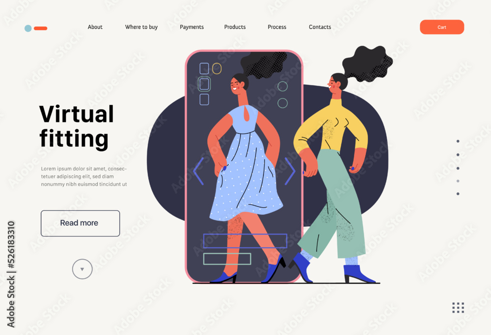 Virtual fitting - Online shopping and electronic commerce web template ...