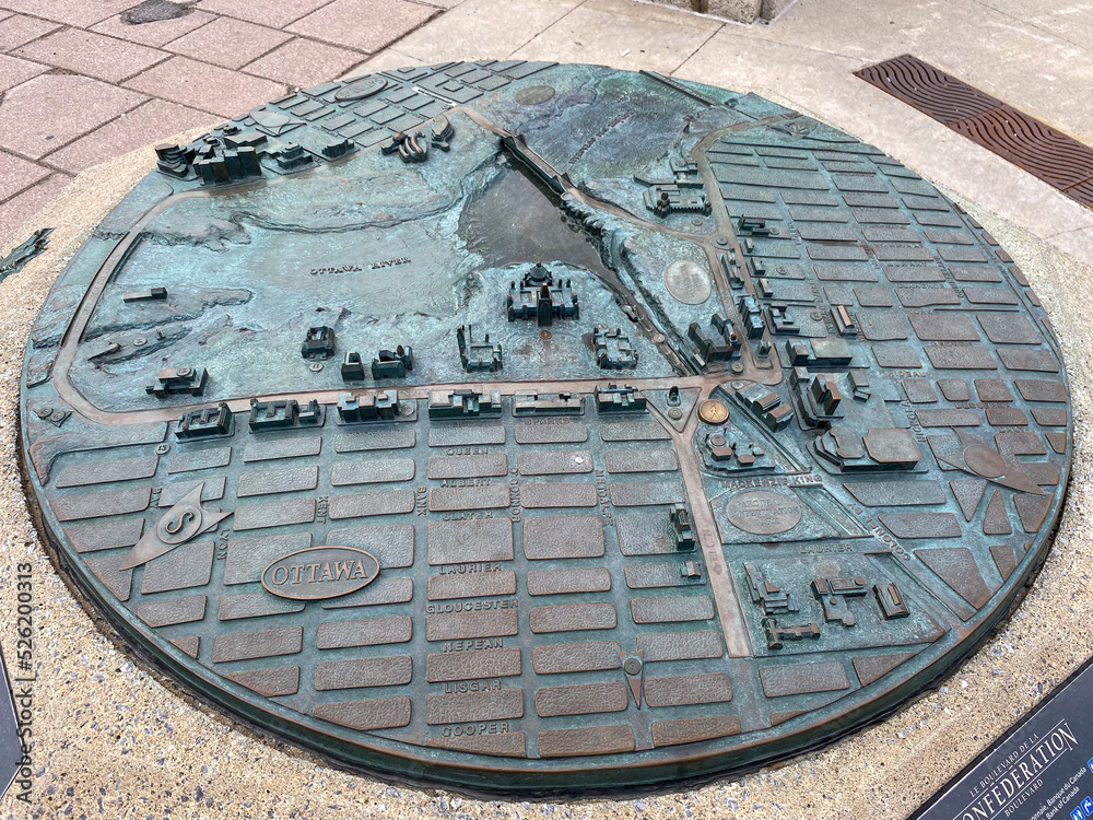 Ottawa, Ontario, Canada: Miniature model of downtown Ottawa with ...