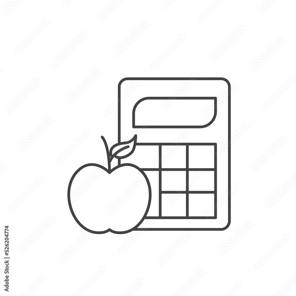 Calorie calculator icons symbol vector elements for infographic web ...