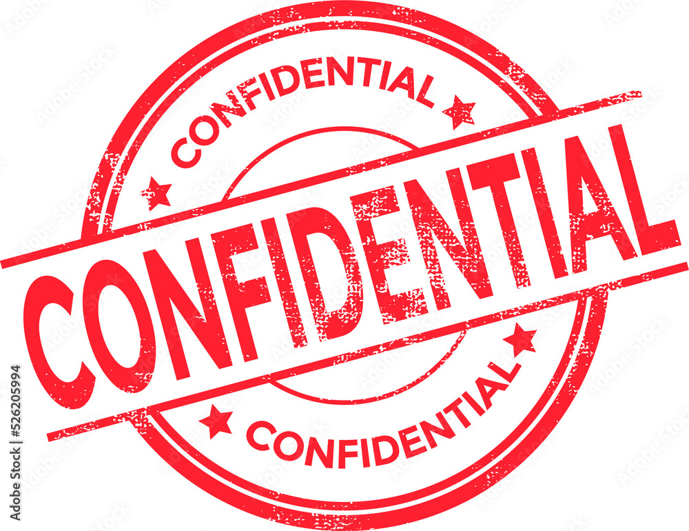 Confidential red rubber stamp. Stock-Illustration | Adobe Stock