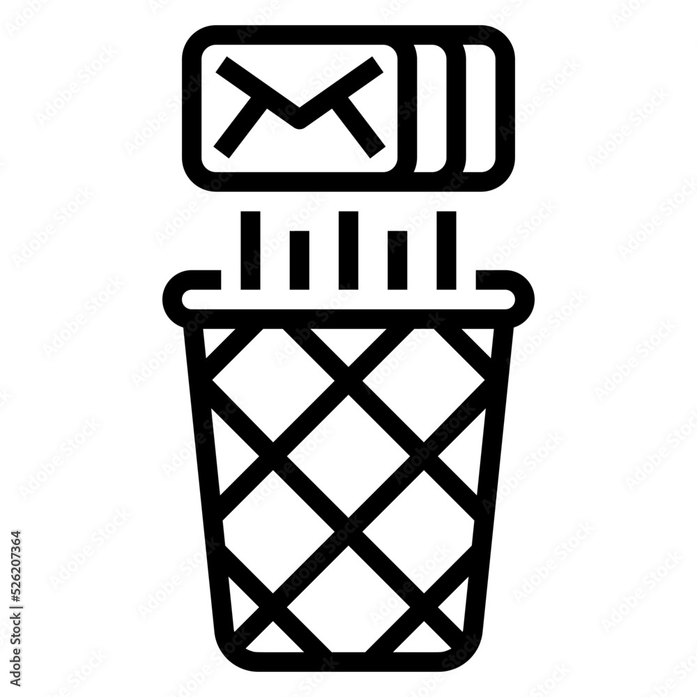 Recycle Bin Mail icon. Can be used for digital product, presentation ...