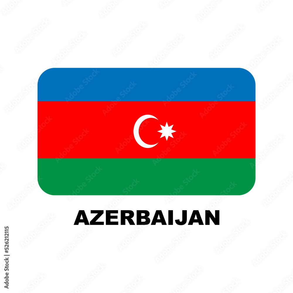 Oficial national flags of the world. Azerbaijan country. Design ...