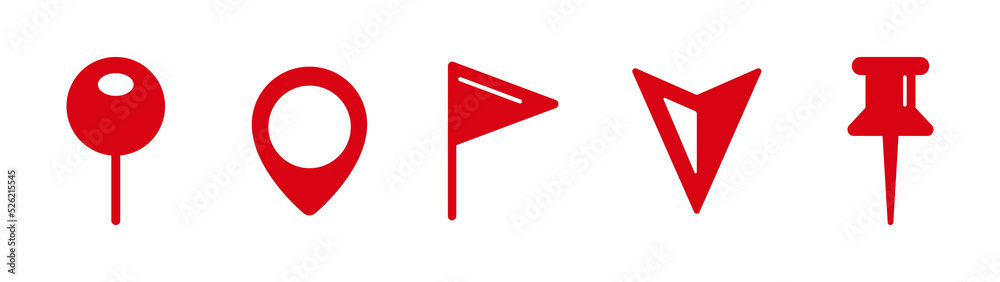 Location Icon, pushpin, Flag point, pin, place pointer, needle point ...