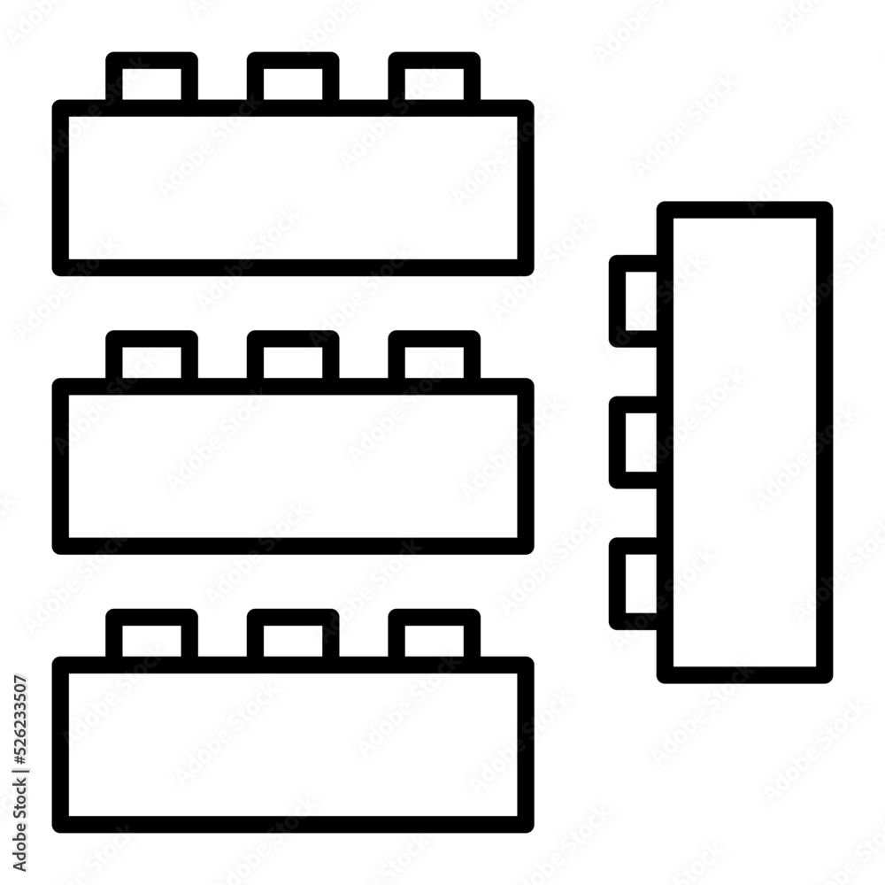 Lego Brick Side View Template
