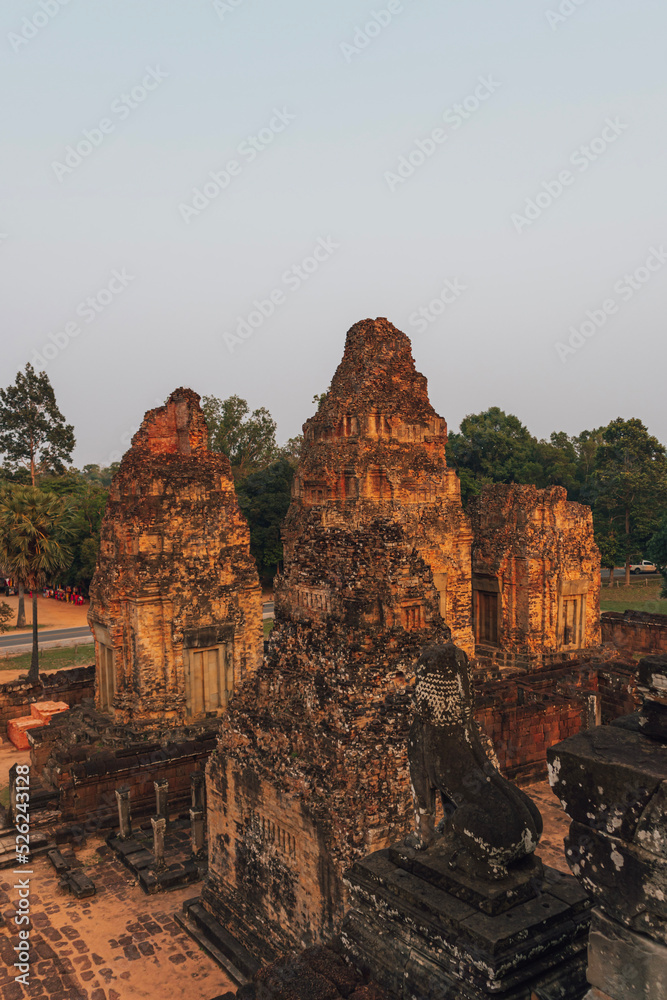 Pre Rup temple in Angkor Wat at Sunset, UNESCO world heritage site ...