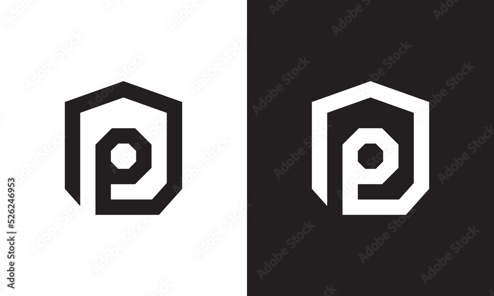 Letter P Logo, unique logo, black and white logo, premium elegant logo ...
