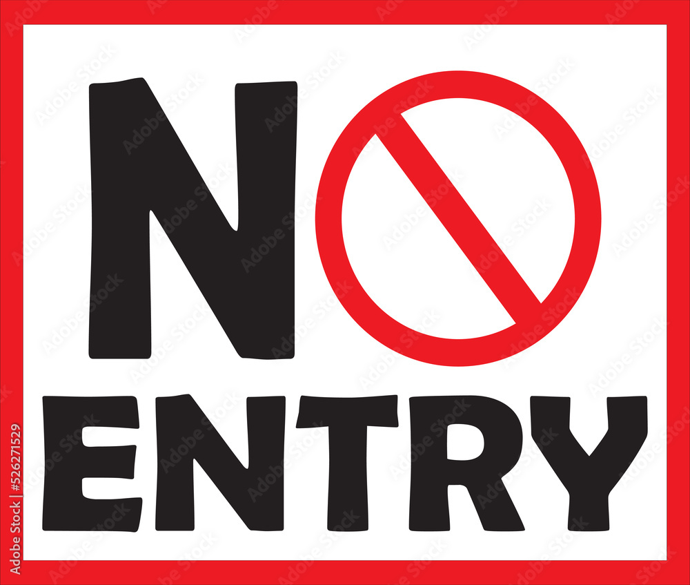 No entry staff only sign vector Stock Vector | Adobe Stock