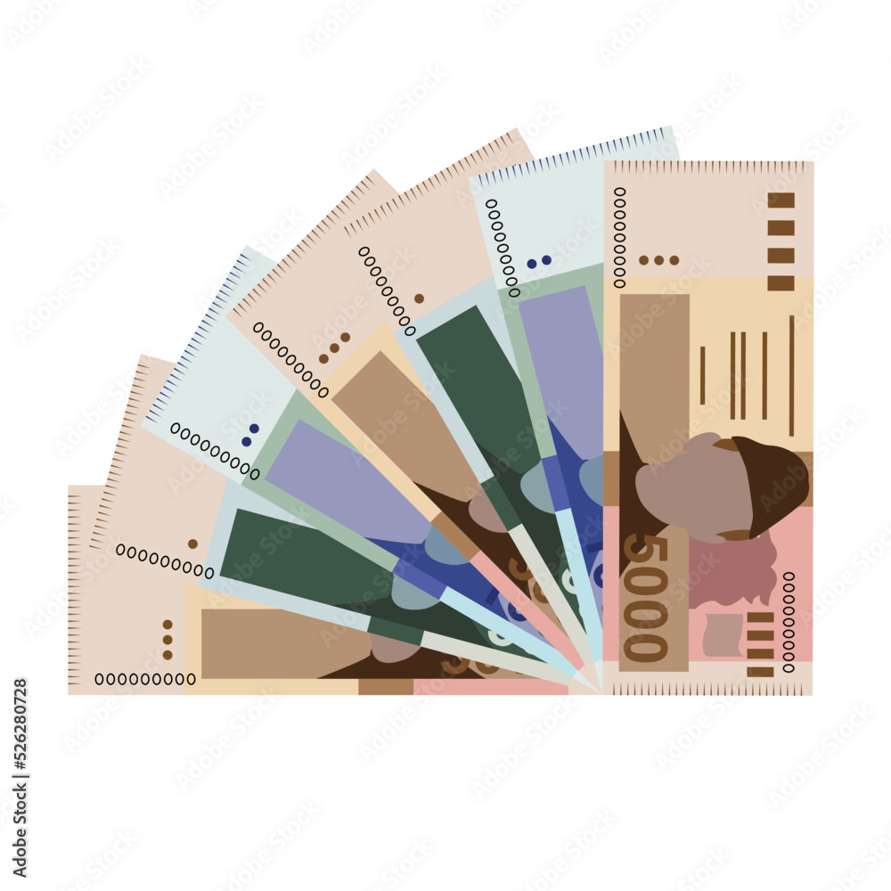Vecteur Stock Pakistan Rupee Vector Illustration. Pakistani money set ...