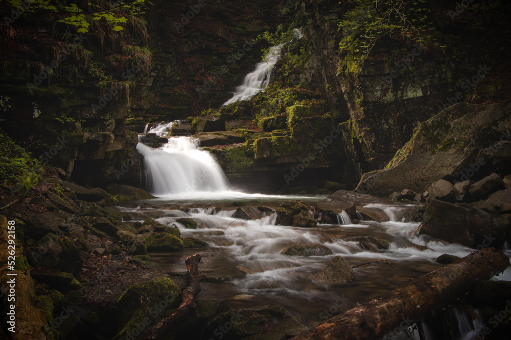 Famous Satiny waterfalls. Breathtaking, untouched nature around the ...